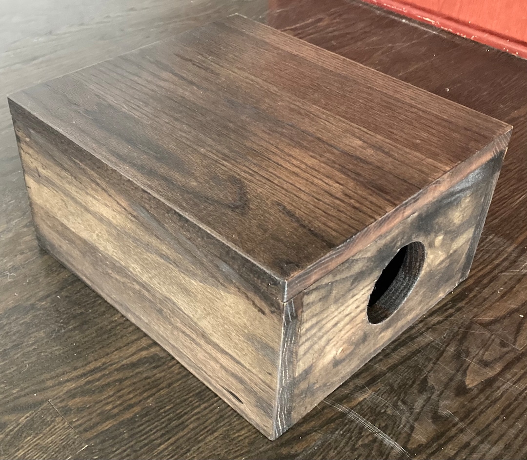 Custom Made Solid Oak Cord Management Box. Conceals Drives, Routers and ...