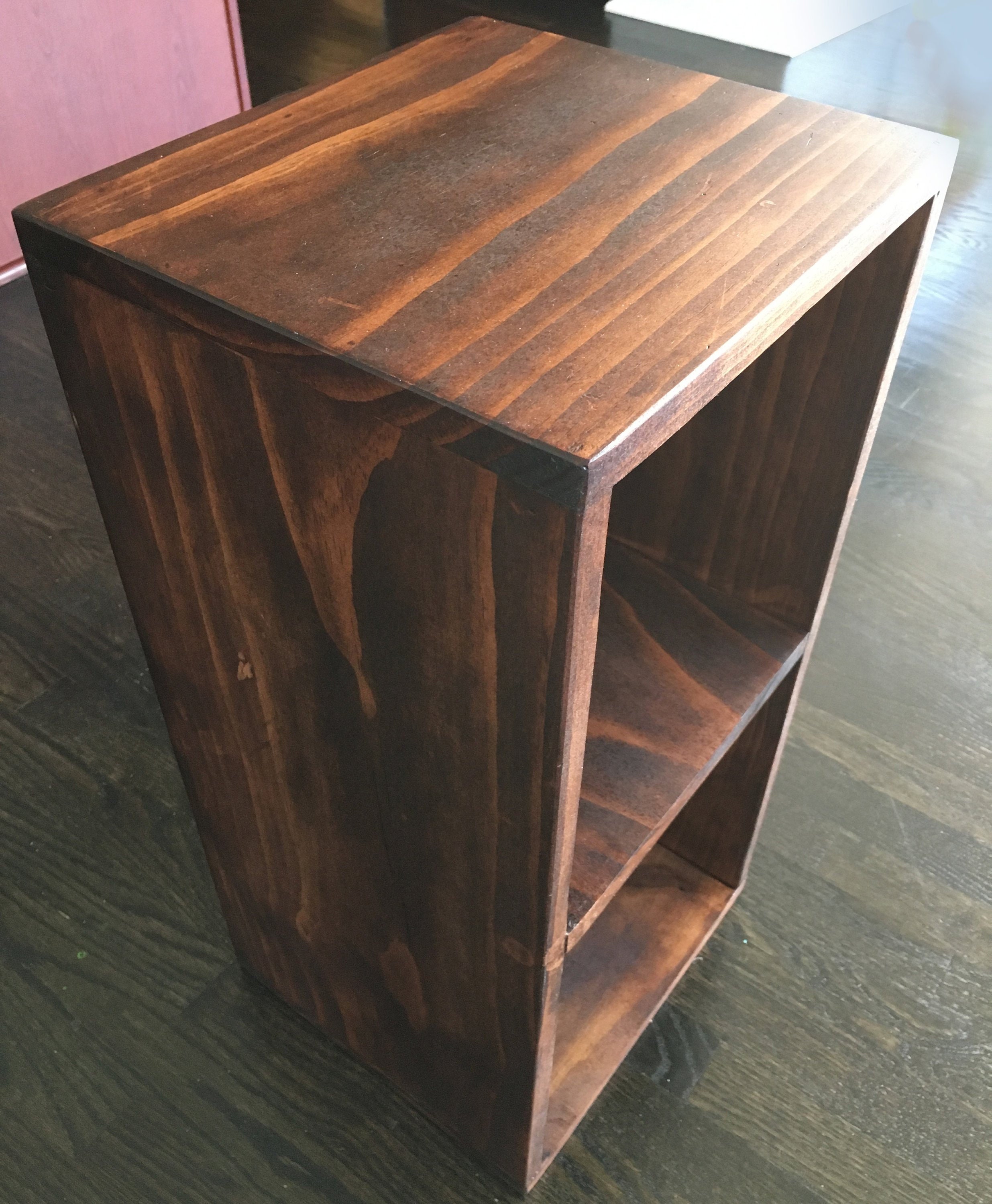 Custom made to order solid wood 2 tier shelving unit. Made of | Etsy