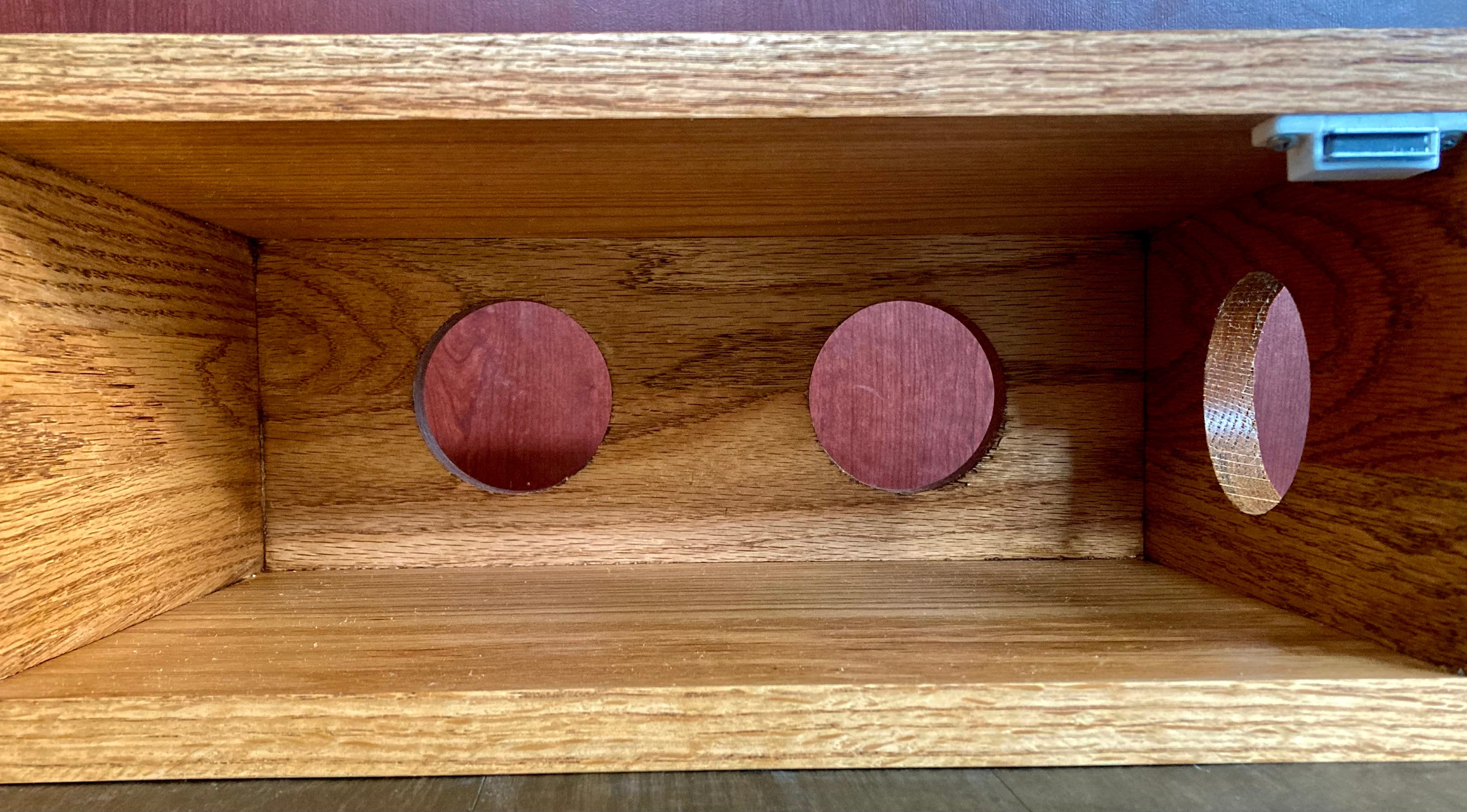 Custom Made Cable and Cord Management Box With Access Holes. Solid Oak ...