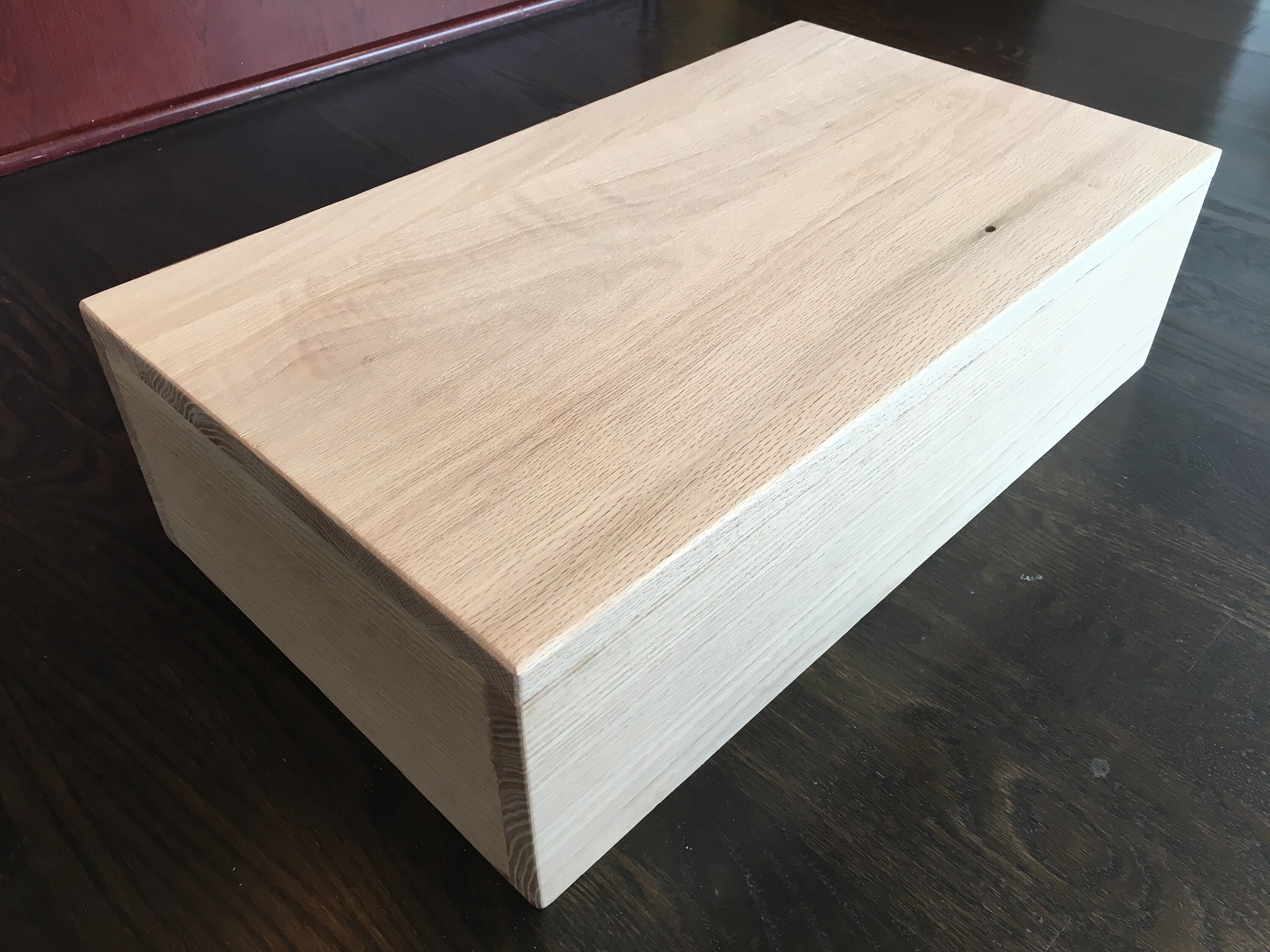 Custom Made Solid Oak Box With 2 Compartments. Perfect as a - Etsy