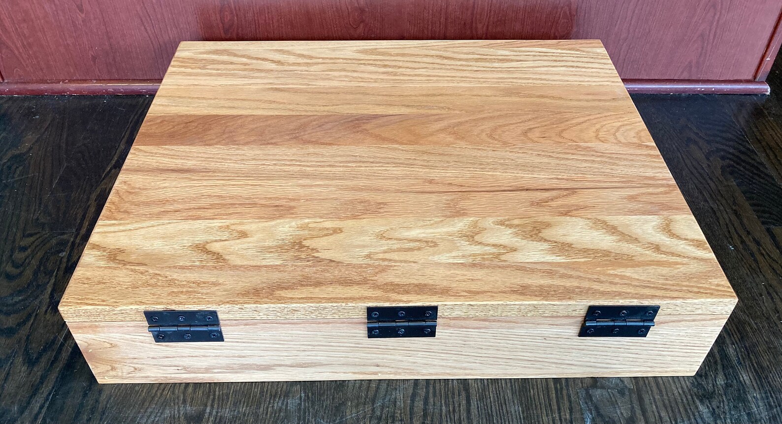 Custom Made Solid Oak Flat File Storage Box With Lid. Contact - Etsy