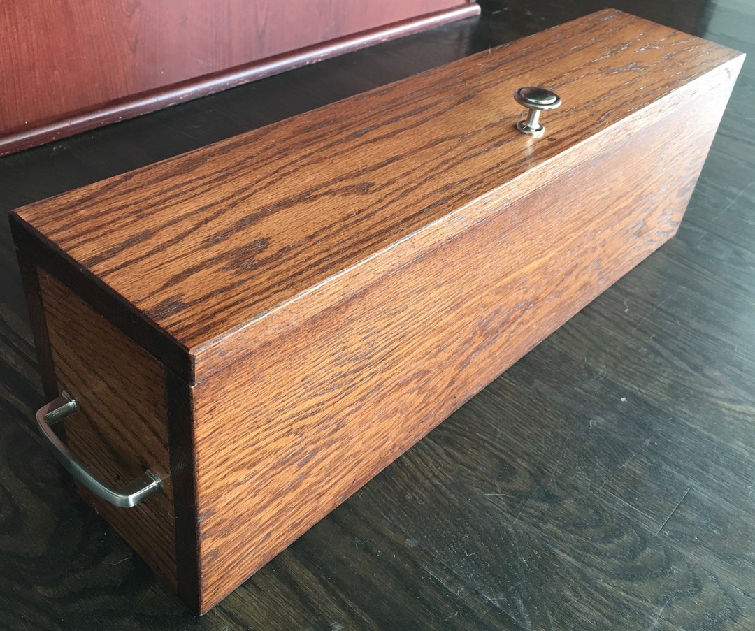 Custom Made Solid Oak Box With 2 Side Handles and Pull Knob. Contact Me ...