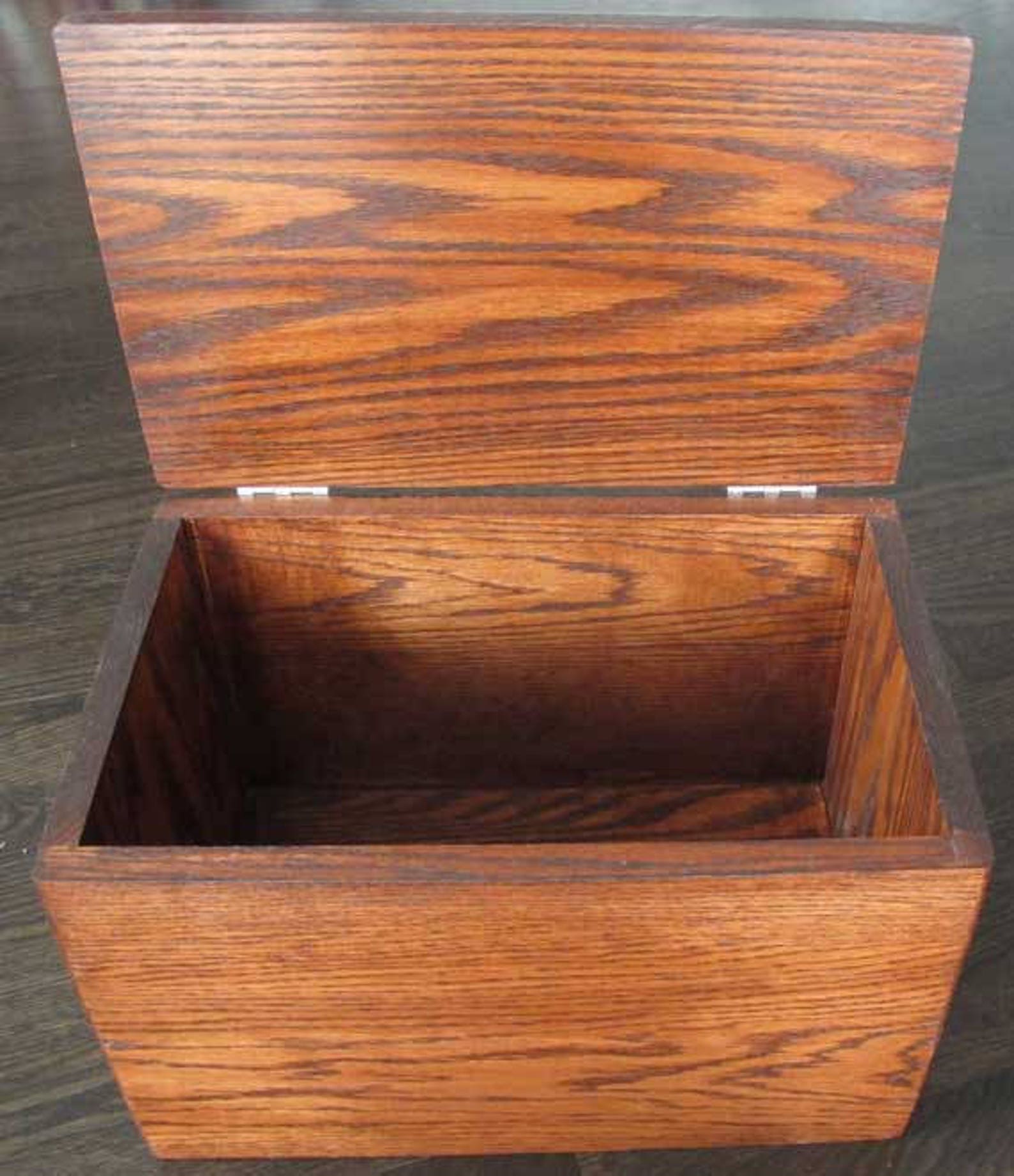 Solid Oak Storage Box With Hinged Lid. Contact Me for Custom Sizes ...