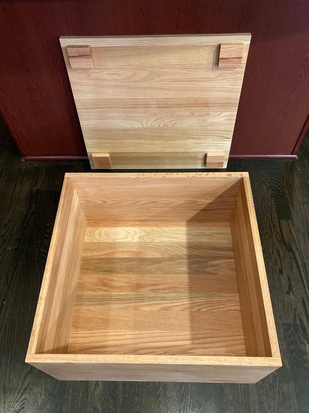 Custom Made Large Solid Oak Storage Box With Removable Lid. Contact Me ...