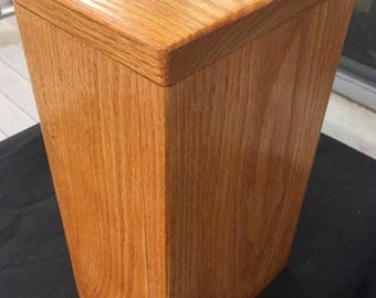 Solid Oak Storage Box With Hinged Lid. Custom Size and Finish | Etsy