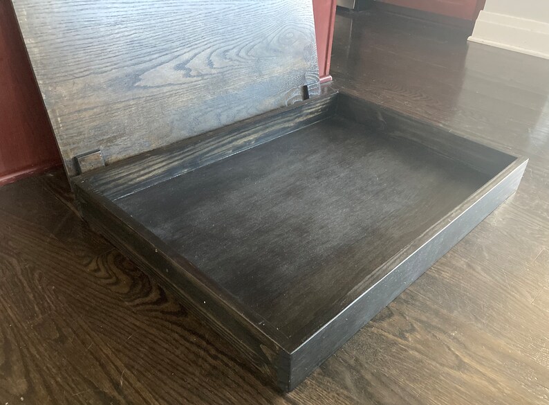 Custom Made Solid Wood Flat Storage Box With Removable Lid. - Etsy