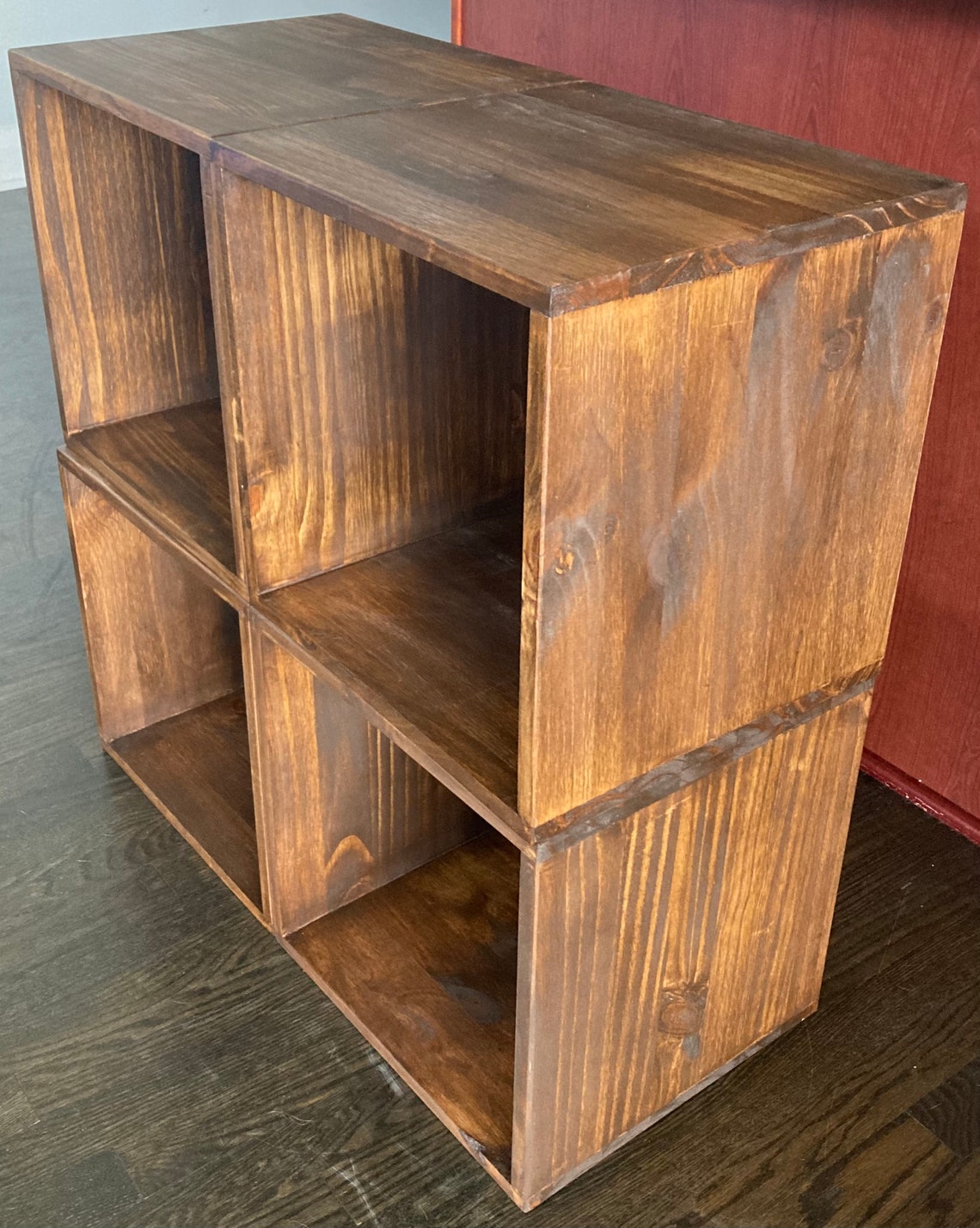 Custom Made Solid Wood Open Cube Shelving. Set 0f 4. Contact - Etsy