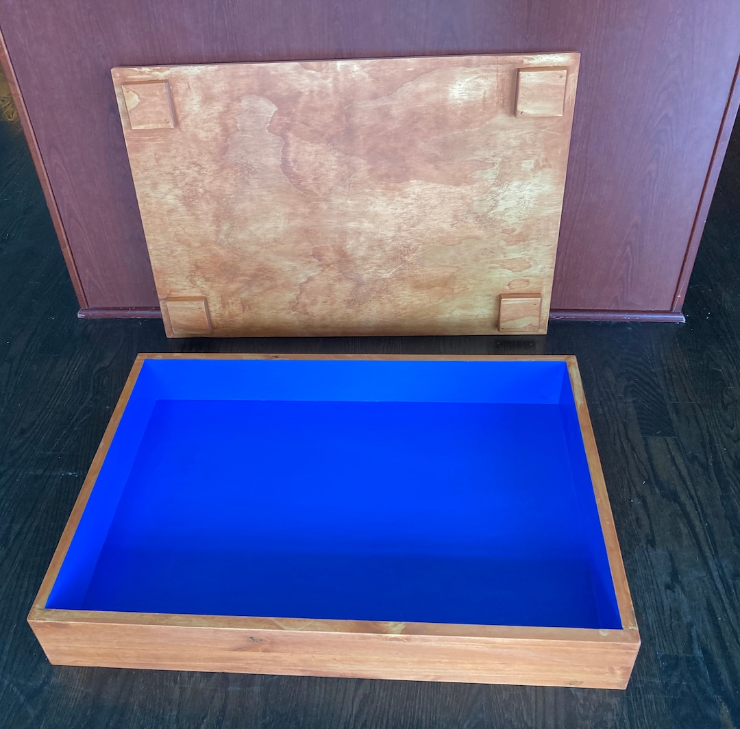 Custom Made Wood Tabletop Indoor Sandbox With Removable Lid. Contact Me ...