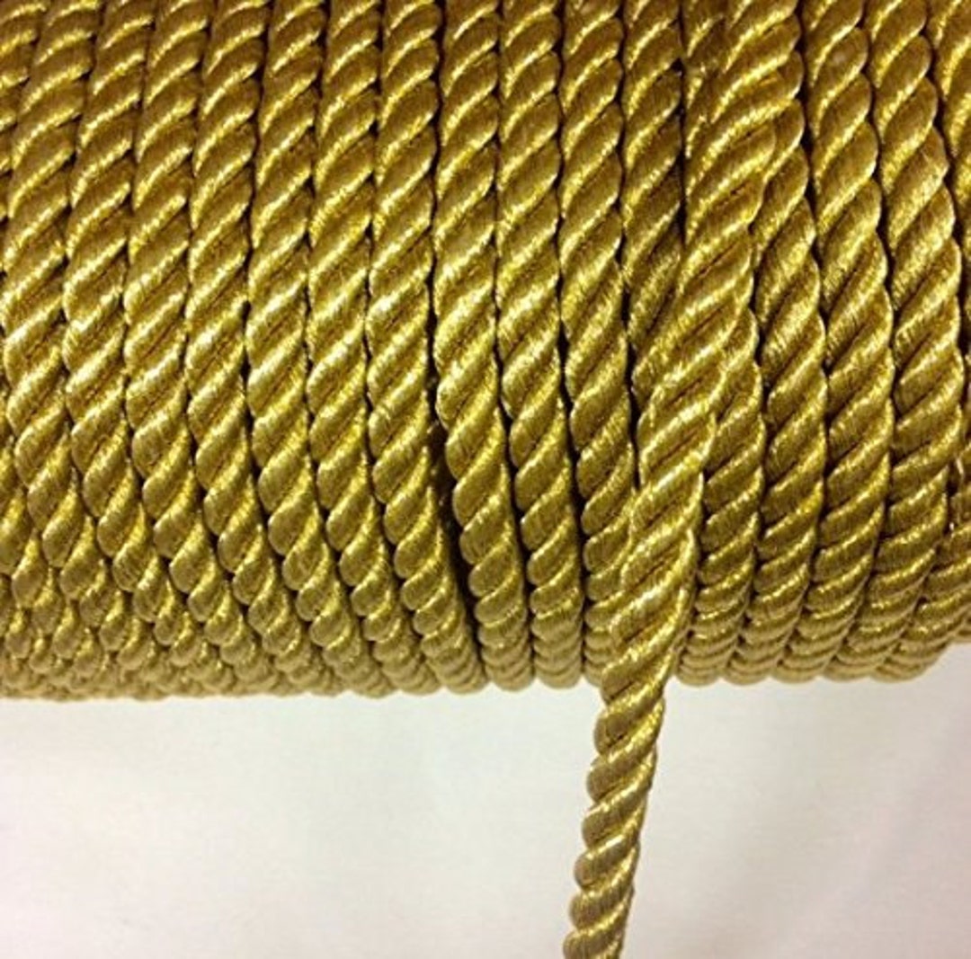 5 Mm Metallic Gold or Metallic Silver Twist Cord Braided Cord - Etsy