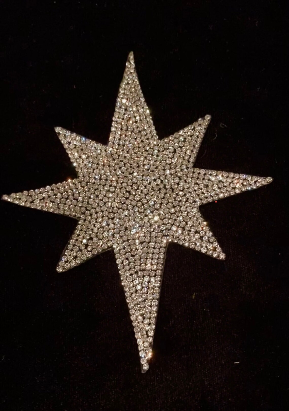 Star Rhinestone Applique Clear Rhinestones Patch Iron - Etsy