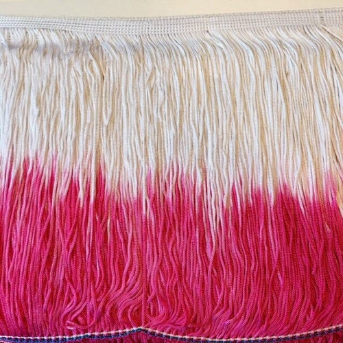7'' Inch Long Fringe Neon Hot Pink Chainette Fringe | Etsy