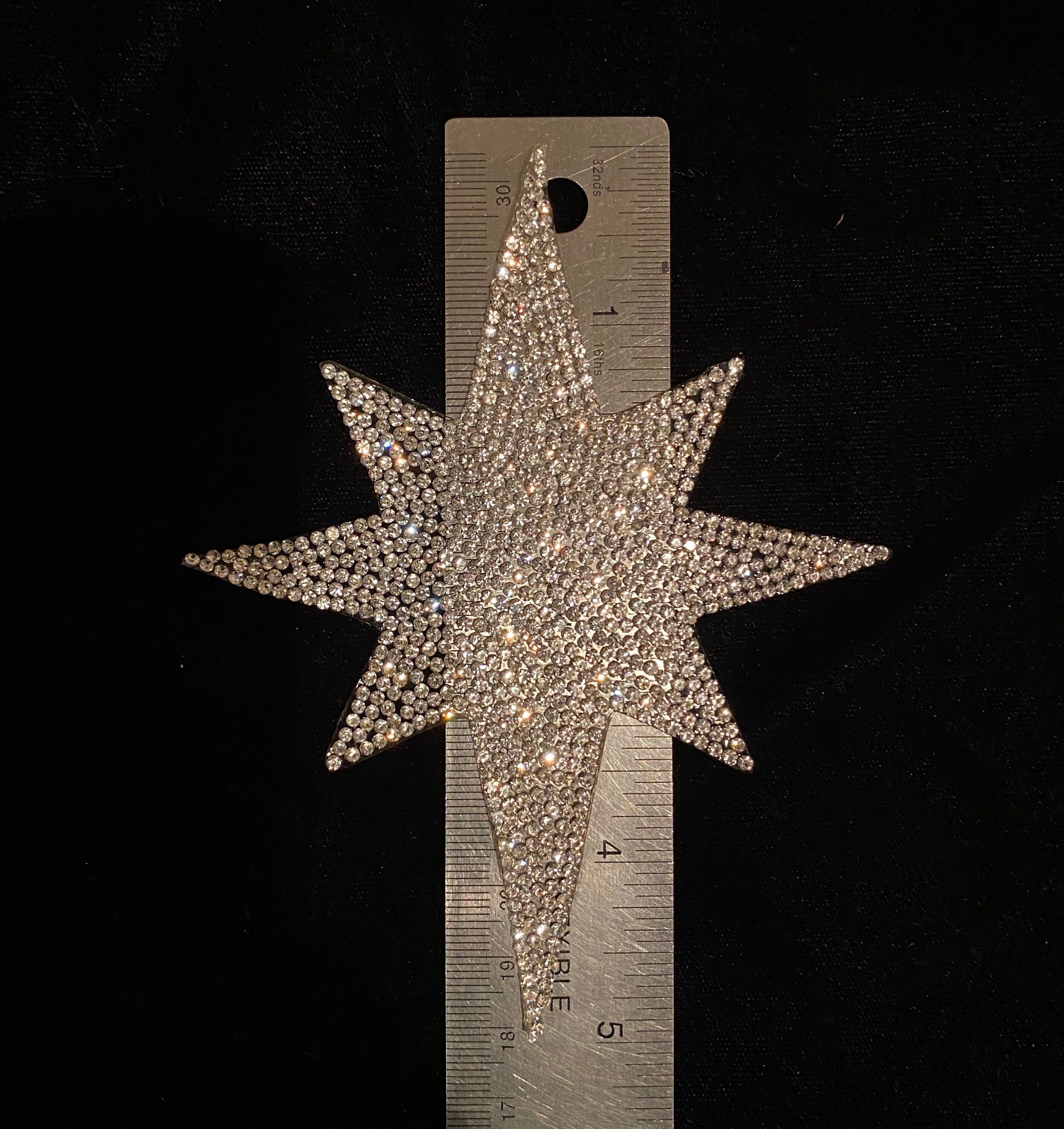 Star Rhinestone Applique Clear Rhinestones Patch Iron - Etsy