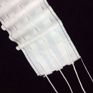 3" Pencil Pleat Drapery Shirring Tape: White Polyester, Price per Yard ...