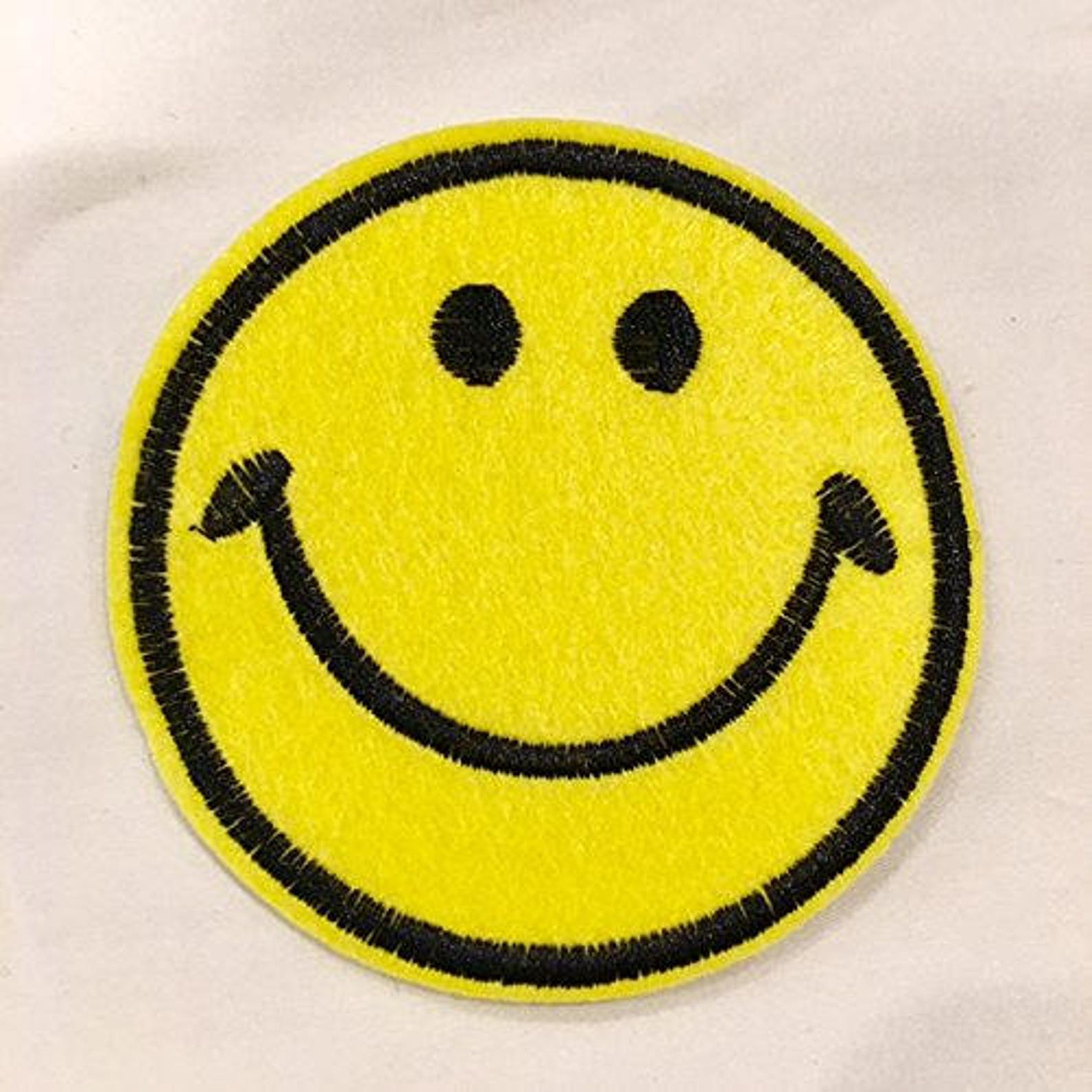 Smiley Face Patch Applique Sew on or Glue on Patch Price per 3 | Etsy
