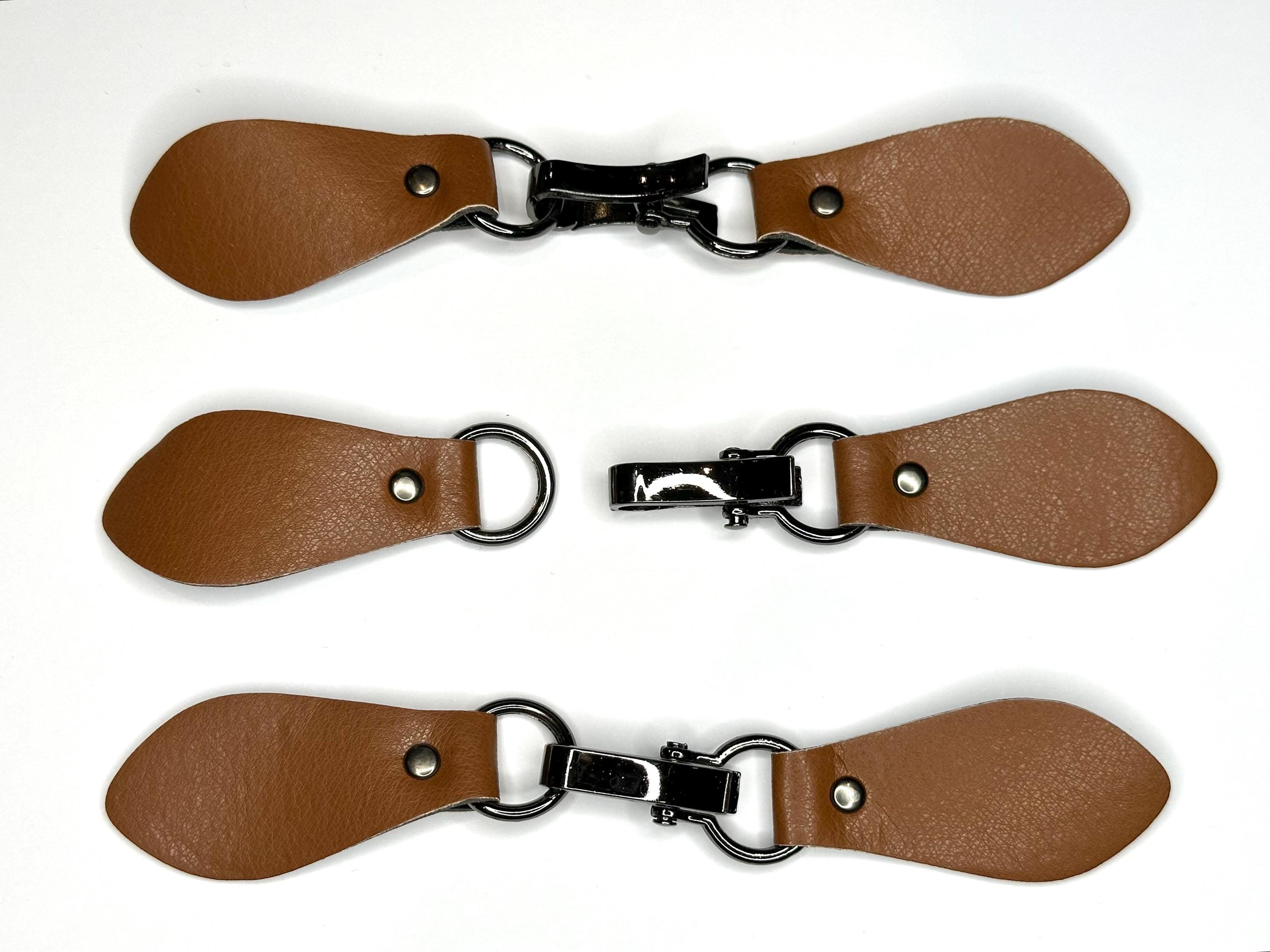 Synthetic Leather Toggle Closure, Black With Gun Metal, 6 Pcs - Etsy