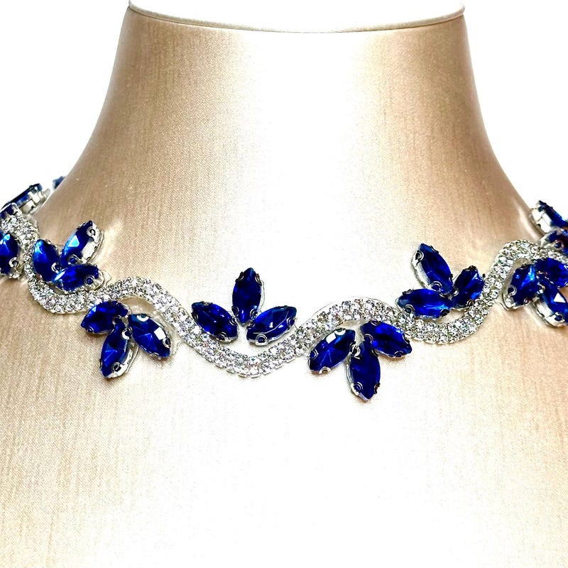 Blue Rhinestone Trim - Etsy