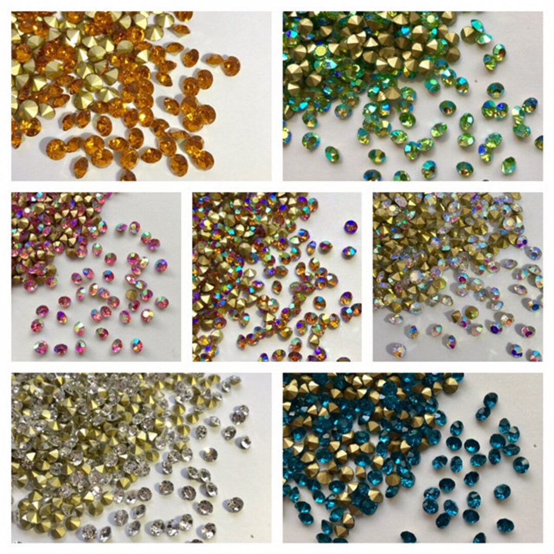 SS12 Loose Pointy Rhinestone Packs/ Swarovski Shine Rhinestones Glue on ...