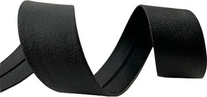 8mm. 10mm. 15mm. 20mm 25mm or 30mm Gold or Black Synthetic Leather Bias ...