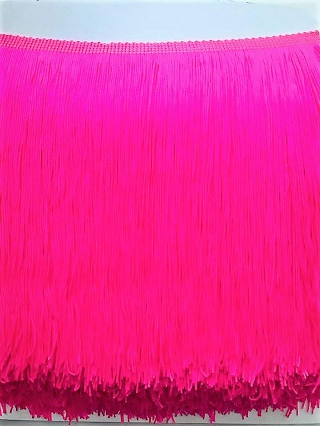7'' Inch Long Fringe Neon Hot Pink Chainette Fringe Price per Yard - Etsy