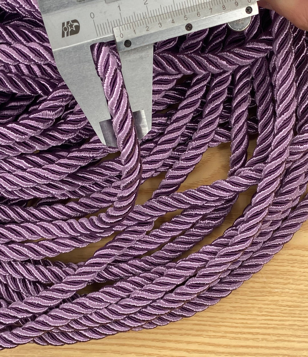 8mm Satin Light Purple Twist Cord Decoration Trim Braided Shiny Cord ...