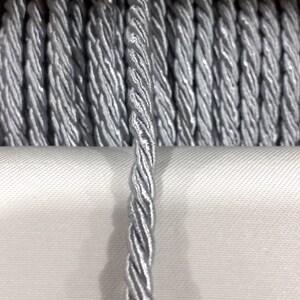 5 Mm Metallic Gold or Metallic Silver Twist Cord, Braided Cord Shiny ...