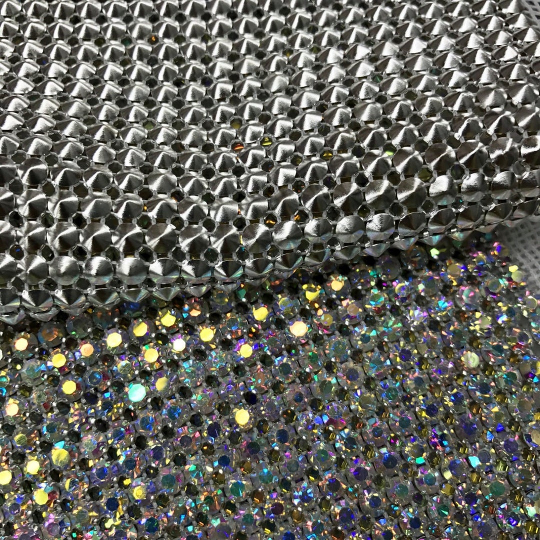 Crystal Rhinestone Mesh, Silver Setting, Sewing Trim, Wedding Cake ...