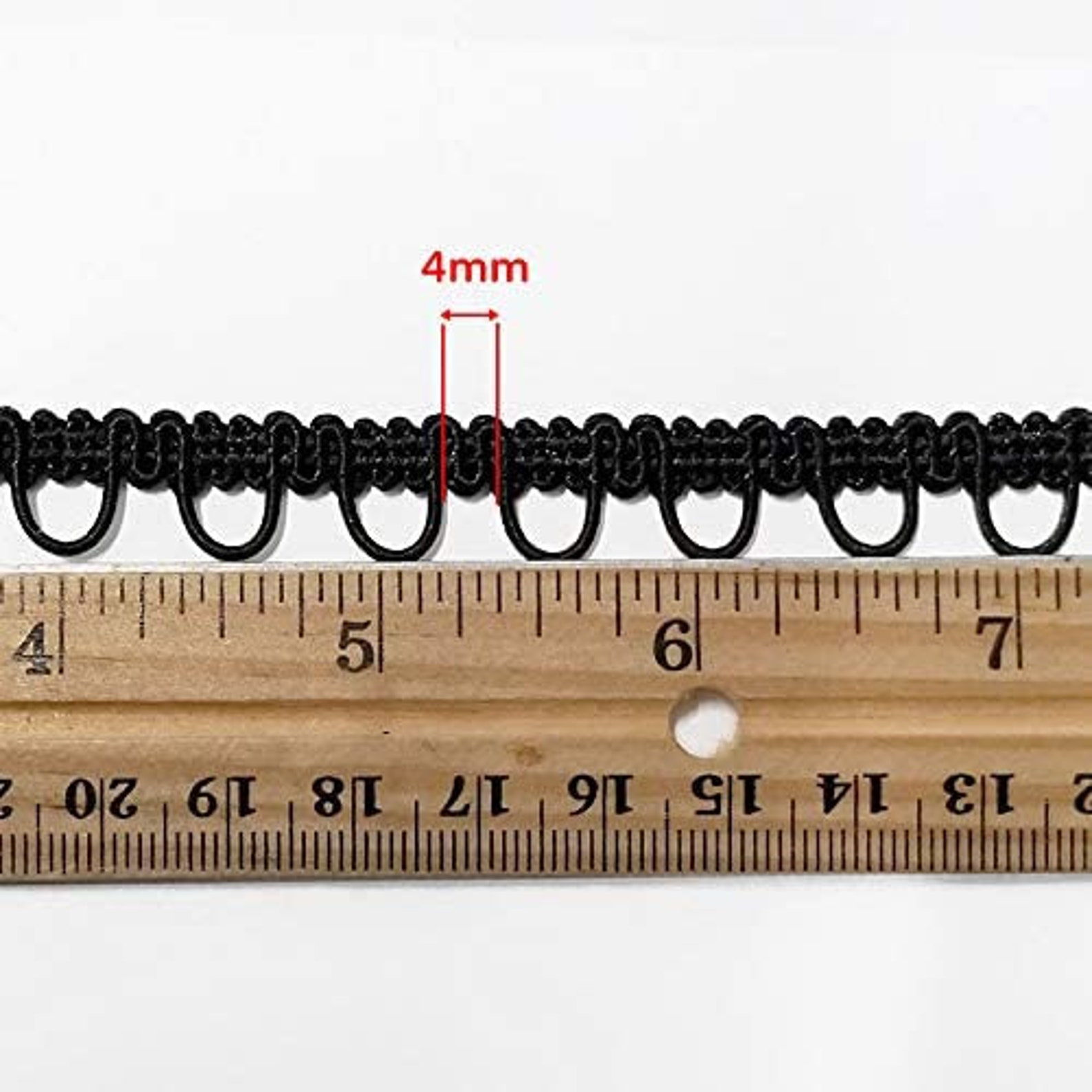 72" Ivory /white / Black Elastic Button Loops - Adjacent - for Bridal ...