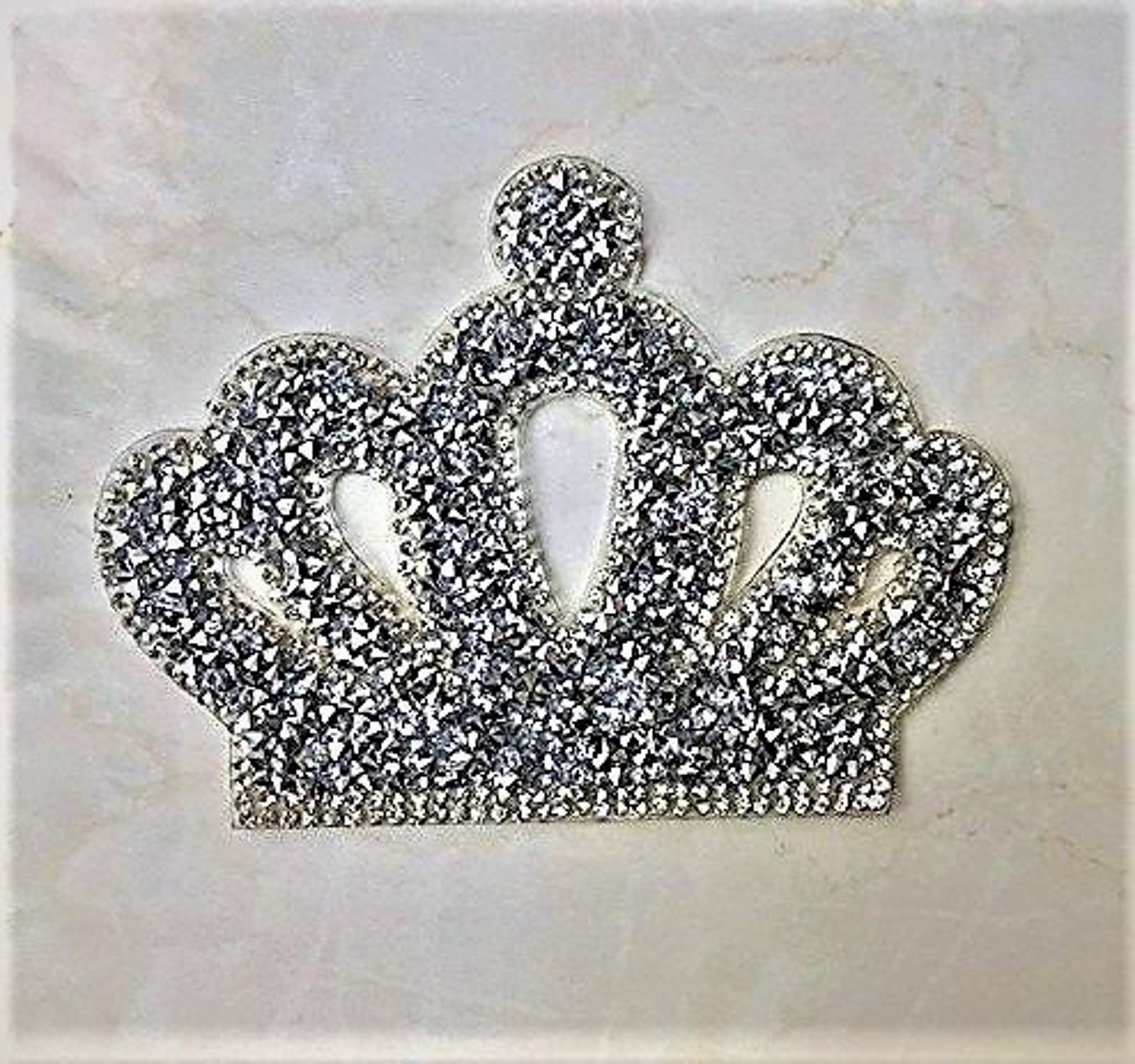 Crown Rhinestone Applique Iron on Transfer Applique Patch - Etsy