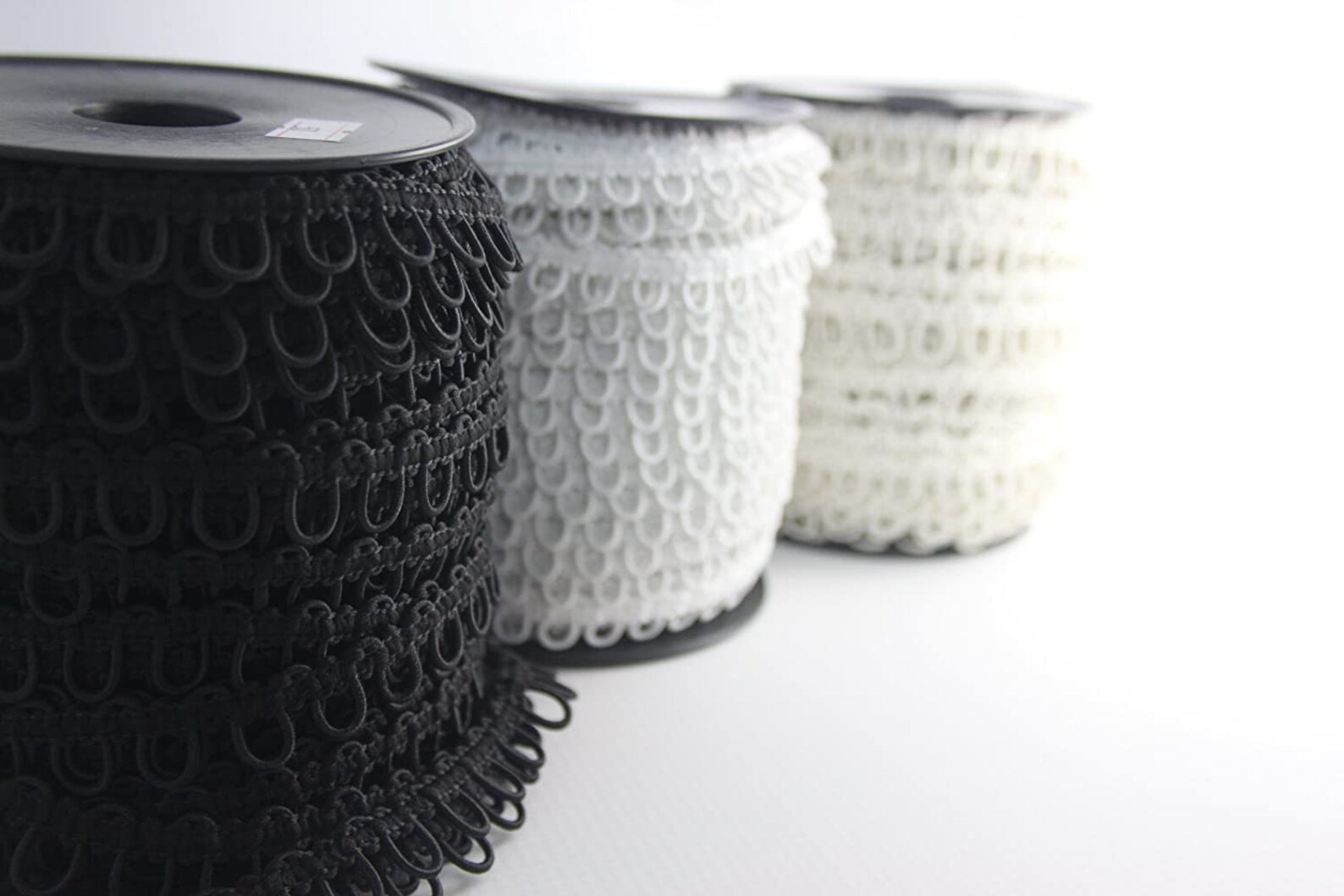 72 Ivory /white / Black Elastic Button Loops Adjacent | Etsy