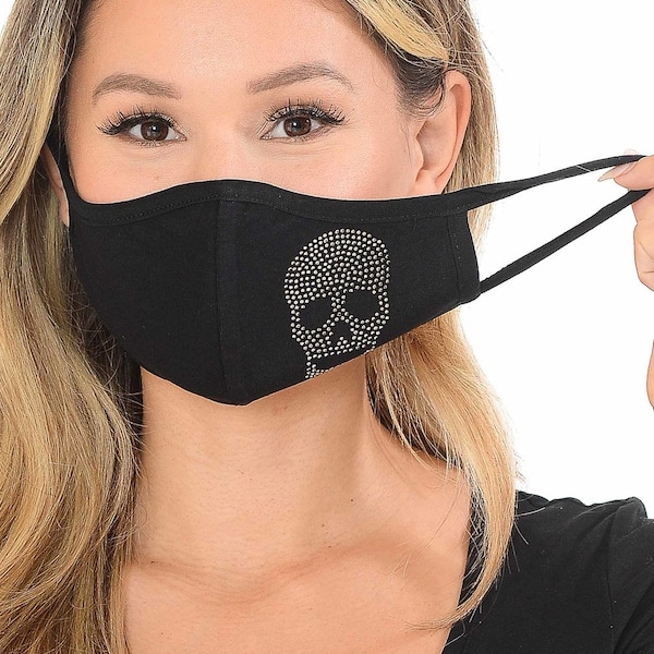 Rhinestone Skull Mask - Etsy