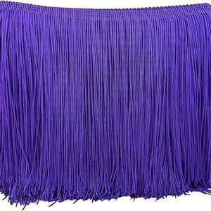 6" Inch Chainette Fringe in Purple Fabric Trim for Flapper, Costumes ...