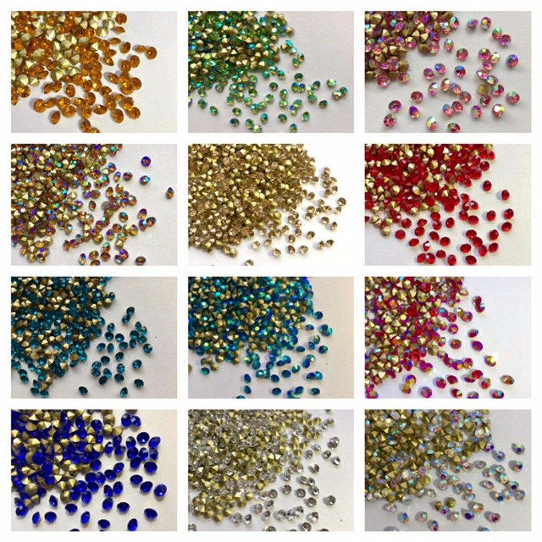 6mm Loose Pointy Rhinestone Packs/ Swarovski Shine Rhinestones Glue on ...