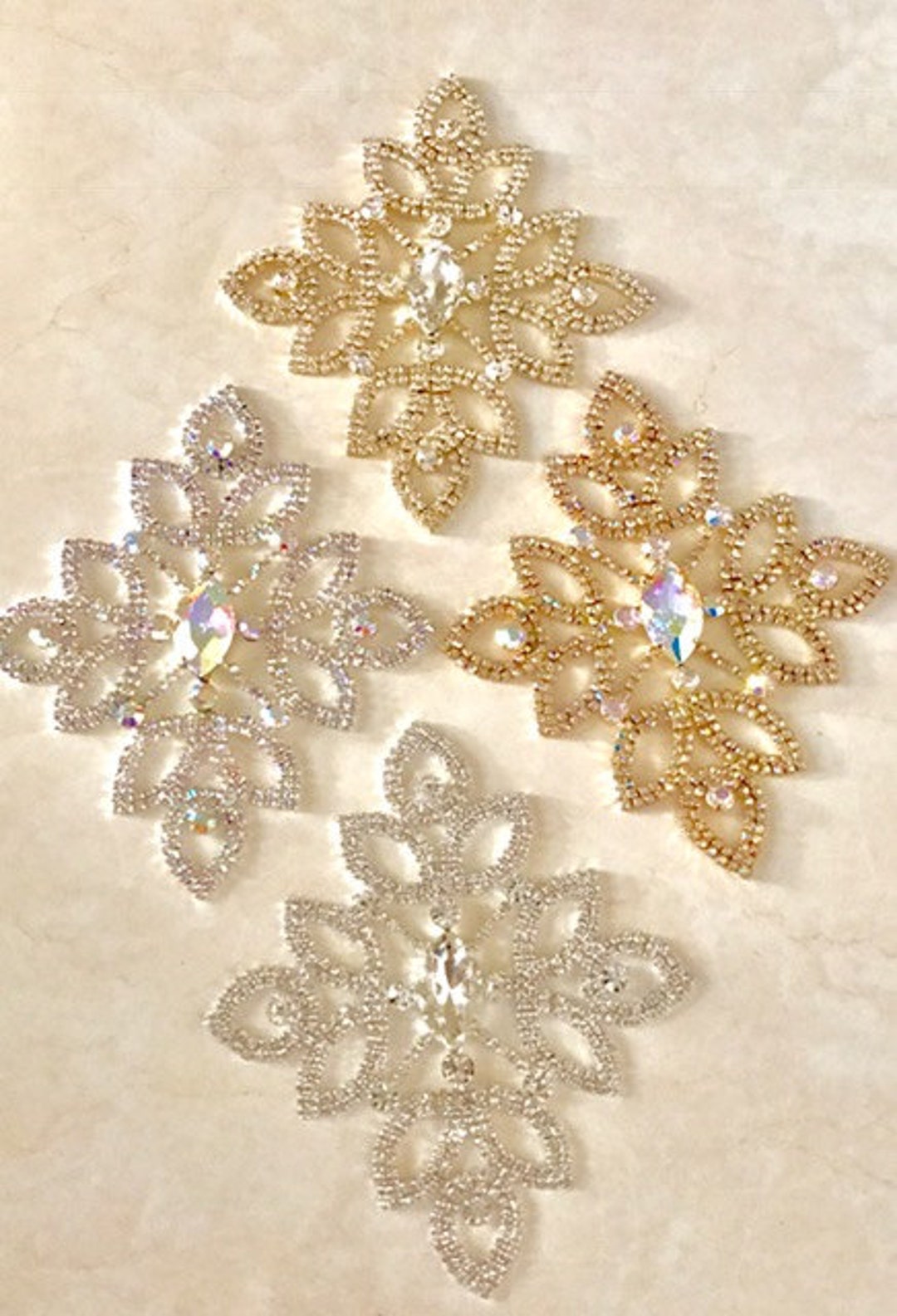 Crystal Diamante Rhinestone Applique for Bridal and Wedding Dress ...