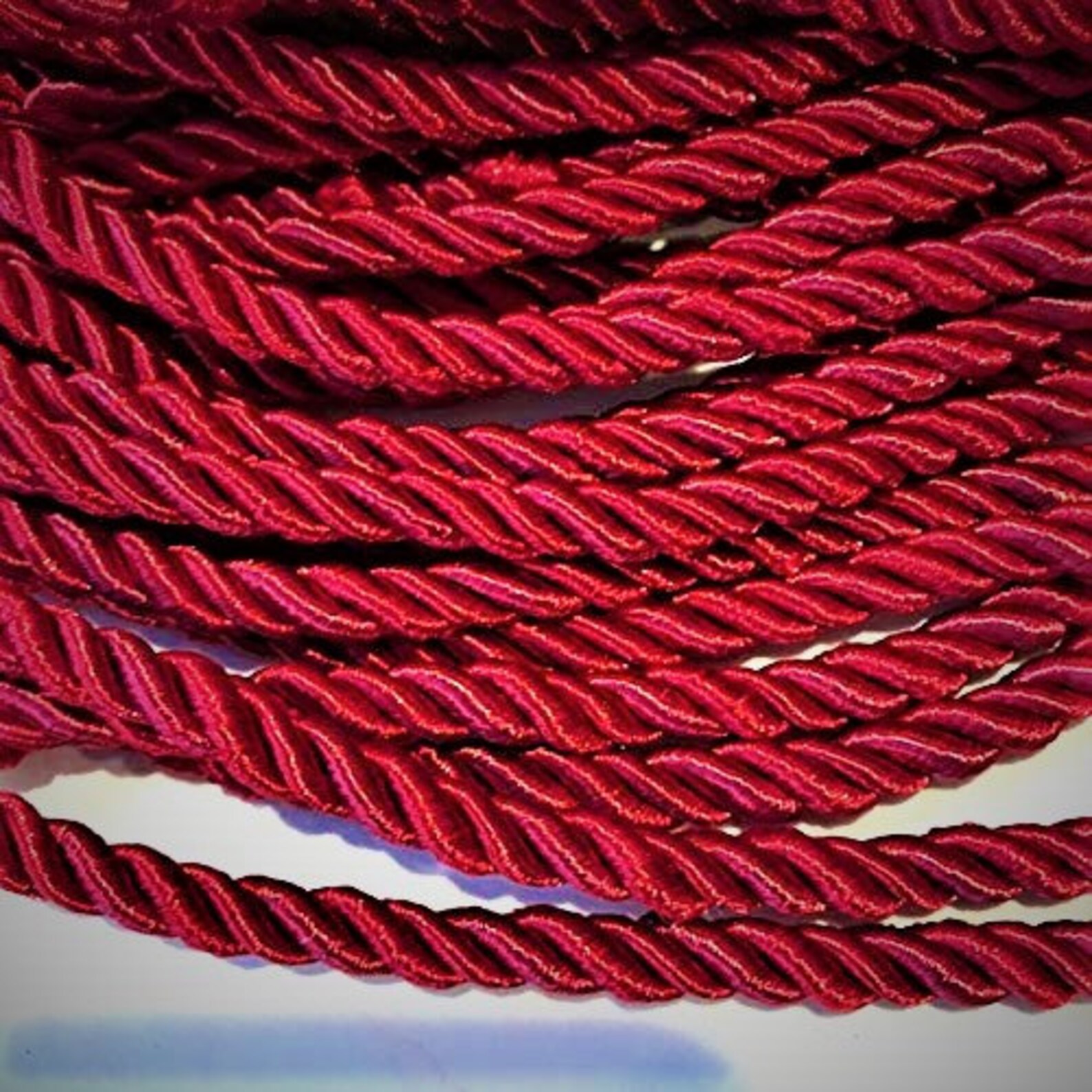 8mm Red Flanged Rope Trimmings Upholstery Cushion Satin Rope | Etsy