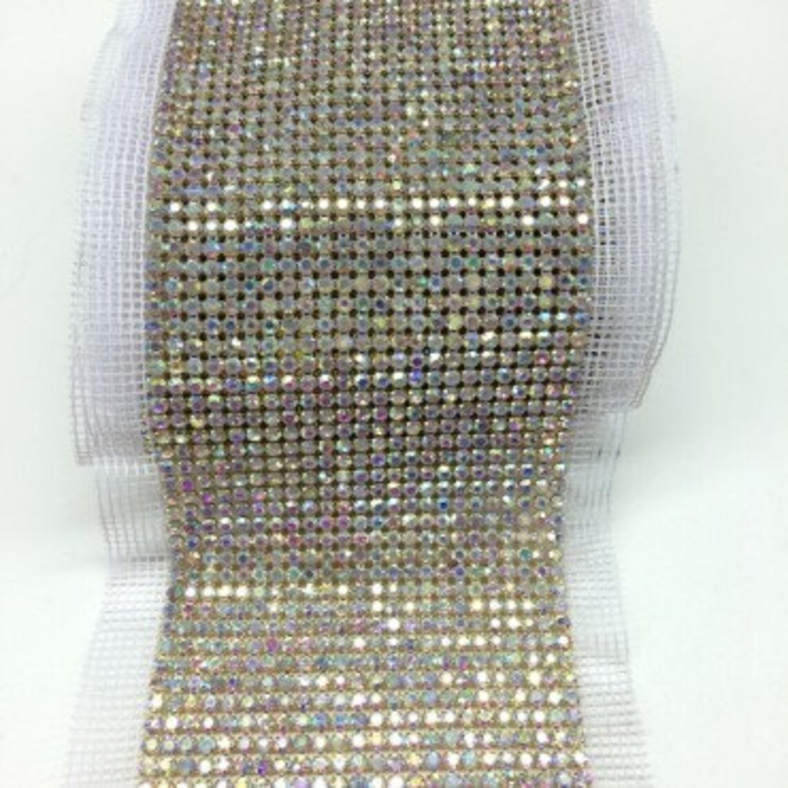 Crystal AB Rhinestone Mesh With Silver Setting Sewing Trim - Etsy