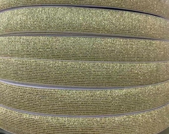 Strapcrafts 3/8 Inch Wide Soft Gold and Silver Glitter Elastic Bands by ...