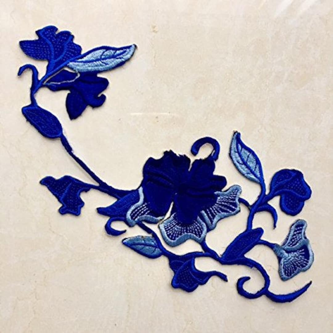 1 Pcs of Flower Embroidered Applique Patch ,lace Embroidery Applique ...