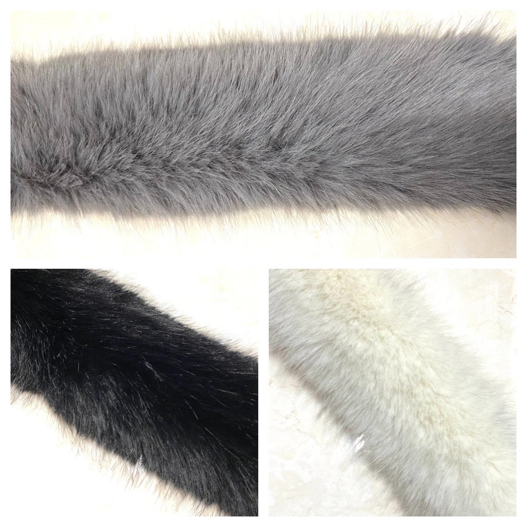 4 Inch Wide Mink Hairs Sewing Craft Material Fur Trim Fur Strip , Price ...