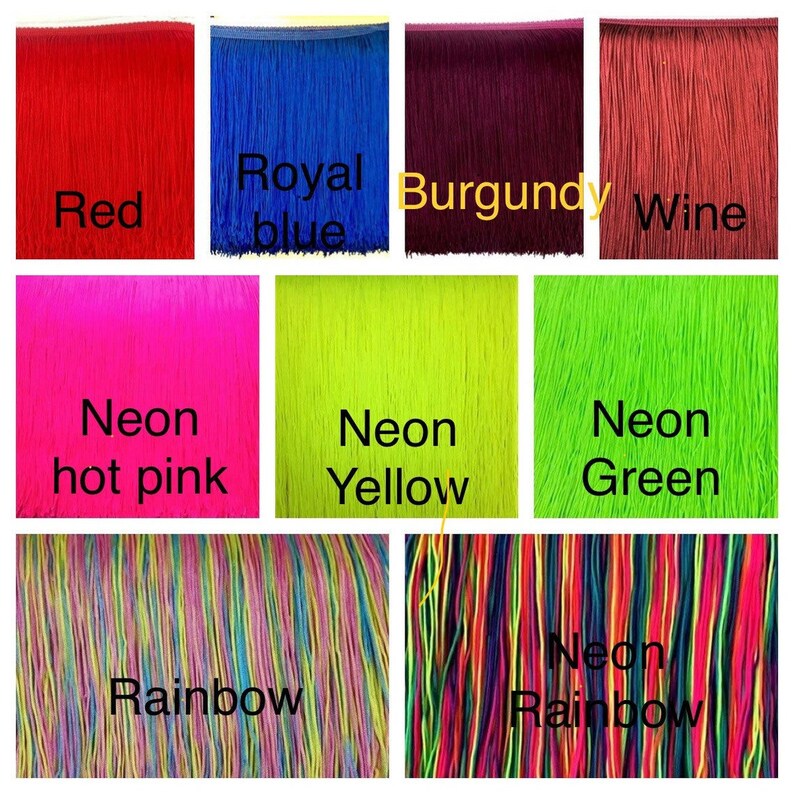 Chainette Fringe Trim - 18" Long, Various Colors (price per Yard) - Etsy