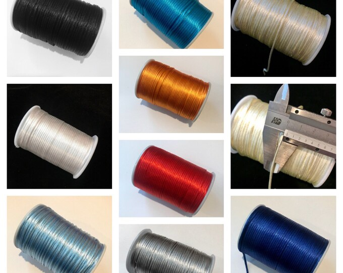 Satin Rattail Cord in Several Colours 2mm, Satin Cord for Macrame ...