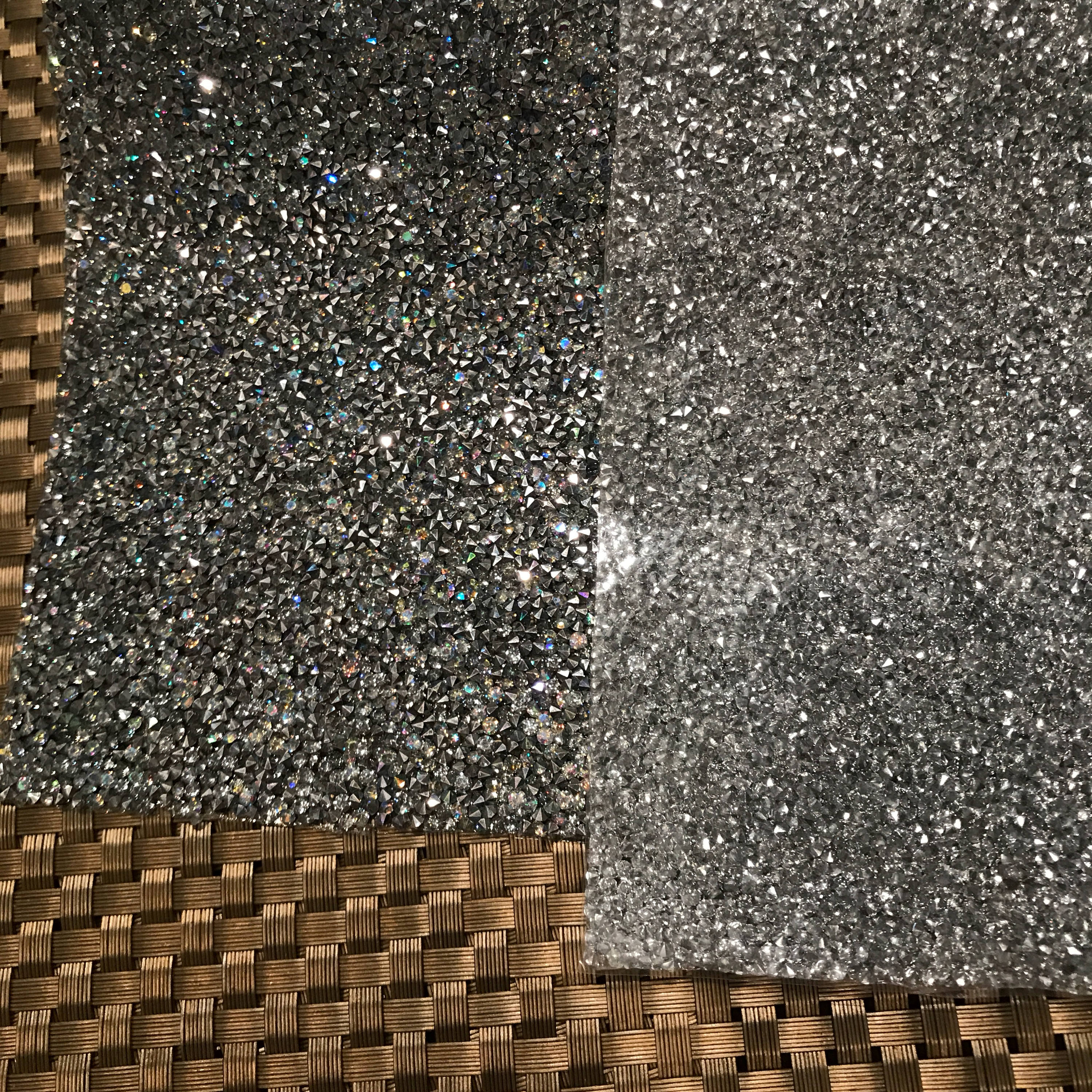 Crystal Gold or Silver Crystal Mesh Rhinestone Panel Glass | Etsy