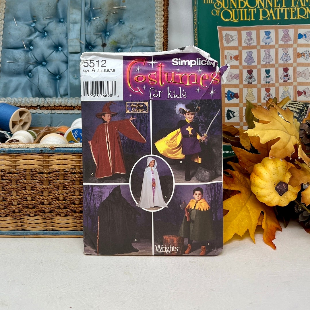 Simplicity Costumes for Kids Sewing Pattern Size A 3-8 Uncut - Etsy