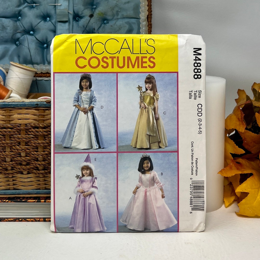 Mccall's Costumes Princess Dress Pattern Size CDD 2-5, Uncut Complete ...