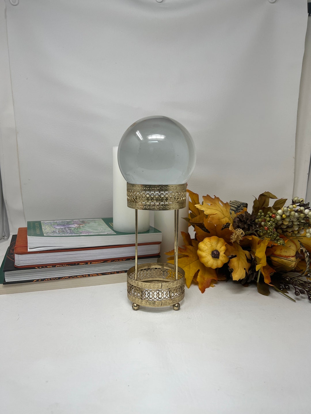 Ornate Gold Metal Sphere Holder Pedestal, Globe Stand, Egg Stand ...
