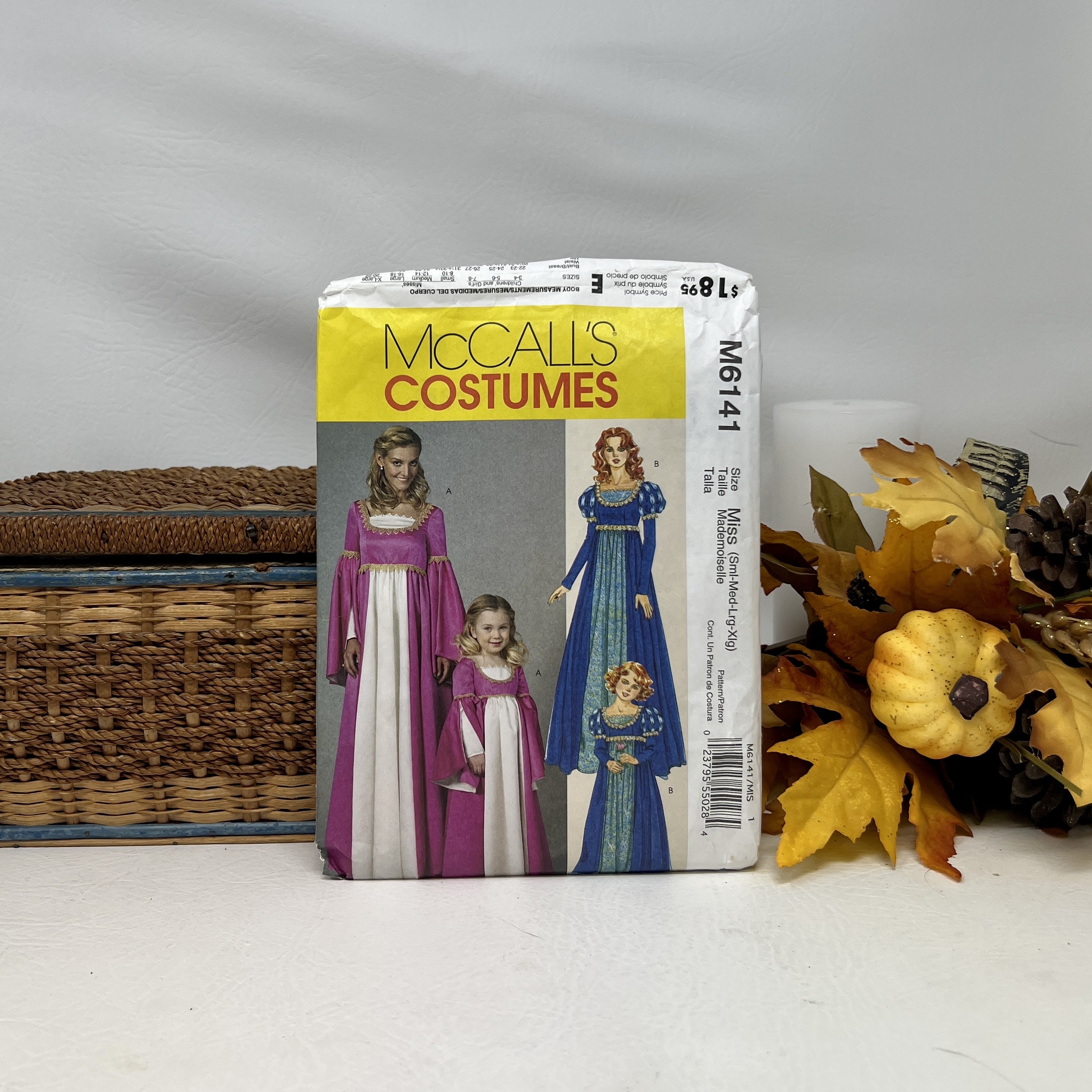 Mccall's Costumes Princess Costume Dress Pattern Size MISSES S-XL ...