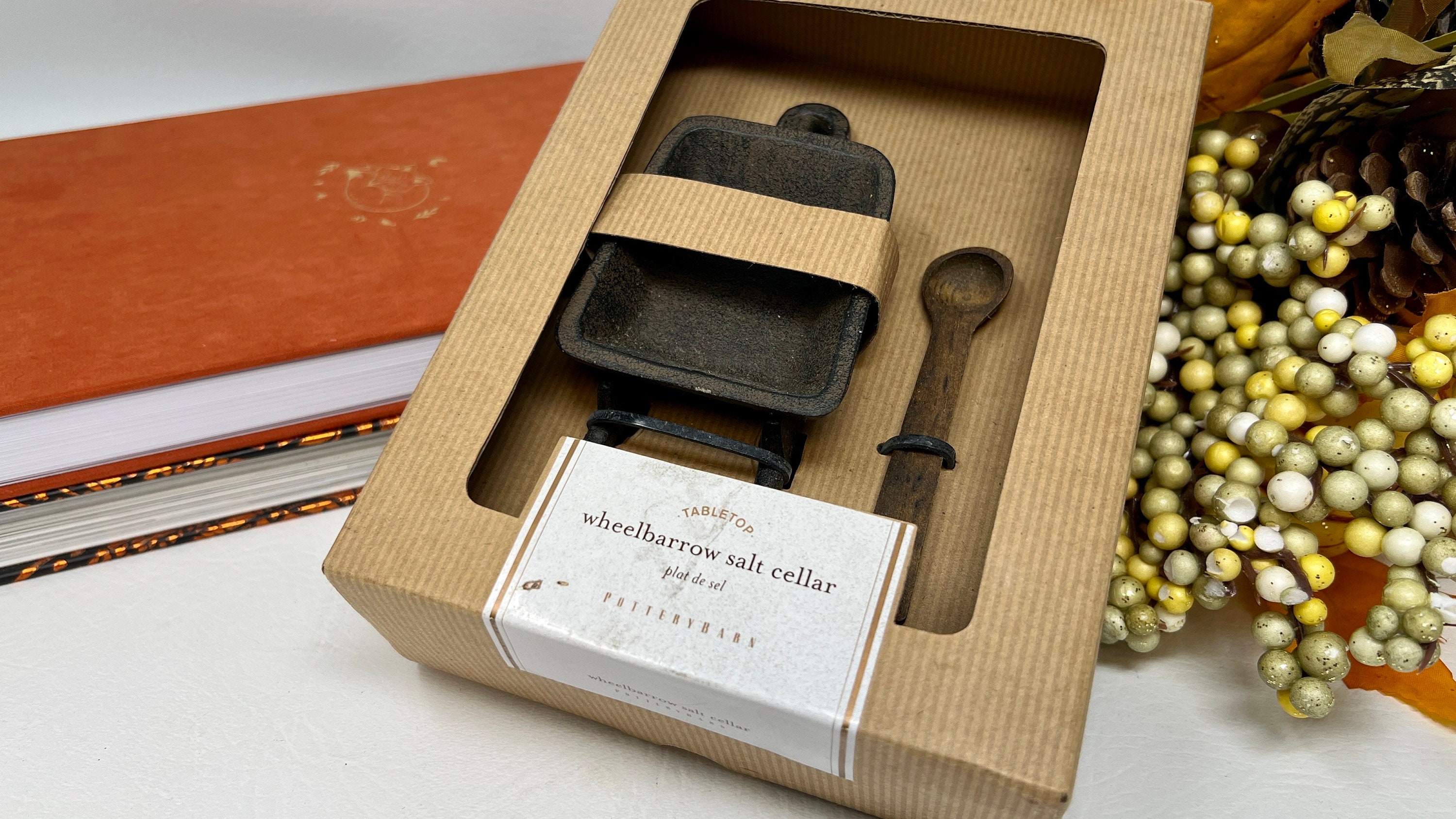 Vintage Wheelbarrow Salt Cellar, Tabletop Salt Cellar, Cottagecore ...