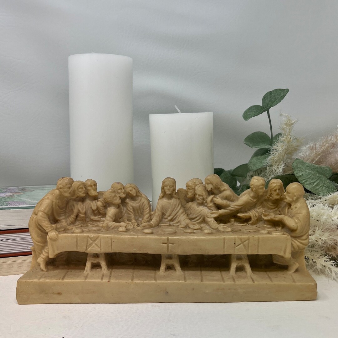 The Last Supper Carved Resin Statue, Made in Mexico, Religious Decor ...