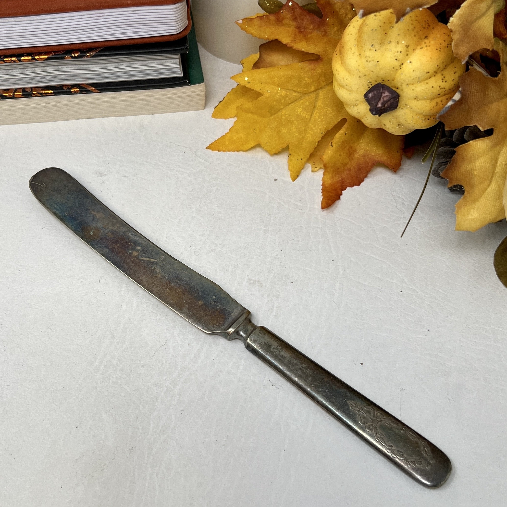 Antique Associated Silver Co Old French Solid Butter Knife Marjo-nell ...