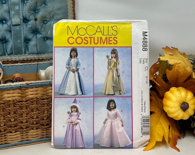Mccall's Costumes Princess Dress Pattern Size CL 6-8, Uncut Complete ...