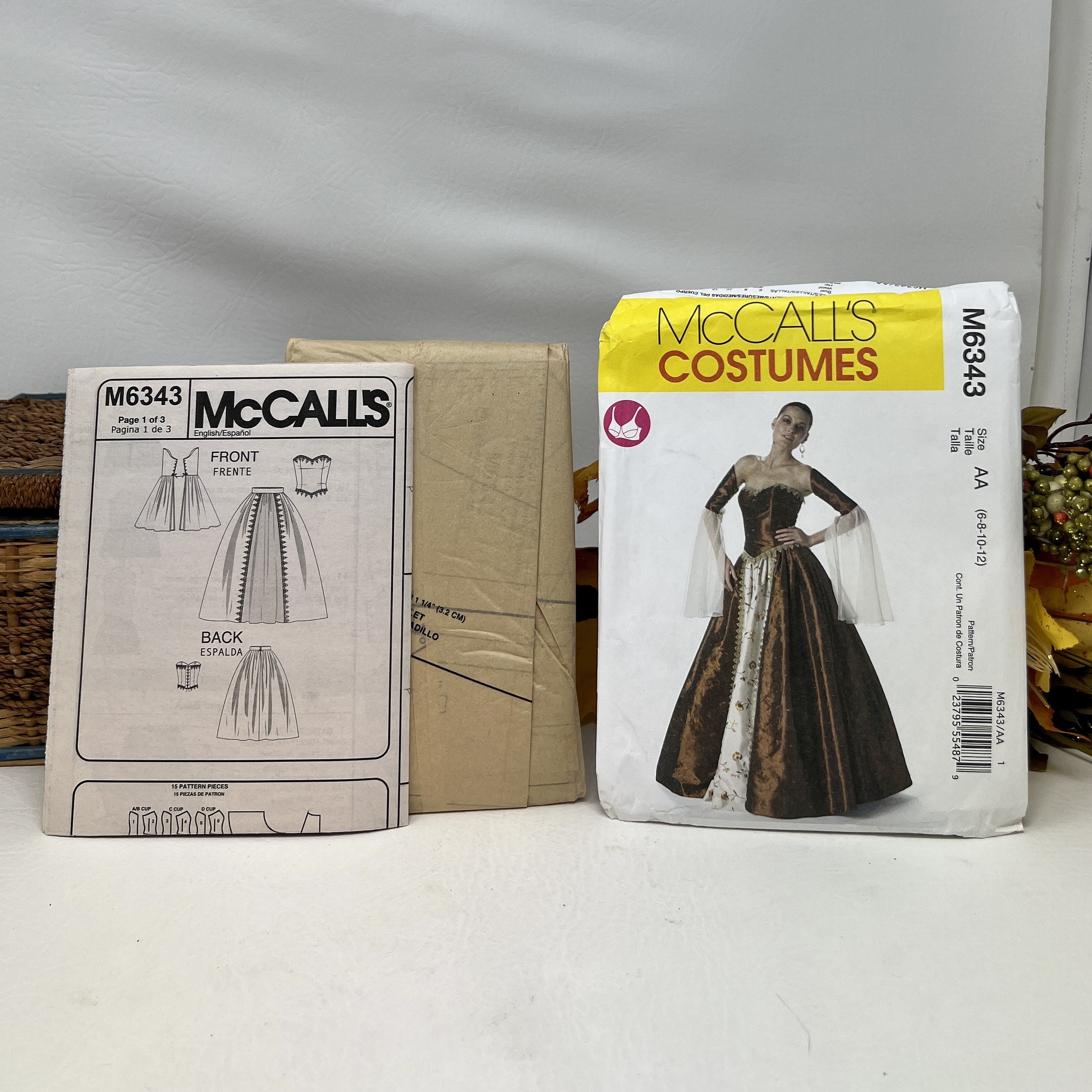 Mccall's Costumes Renaissance Dress Pattern Misses Size AA 6-12, Uncut ...